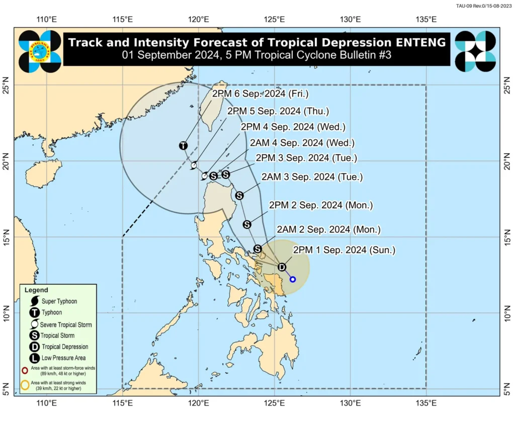 More Areas Placed Under Tropical Cyclone Wind Signal No. 1 as Enteng ...